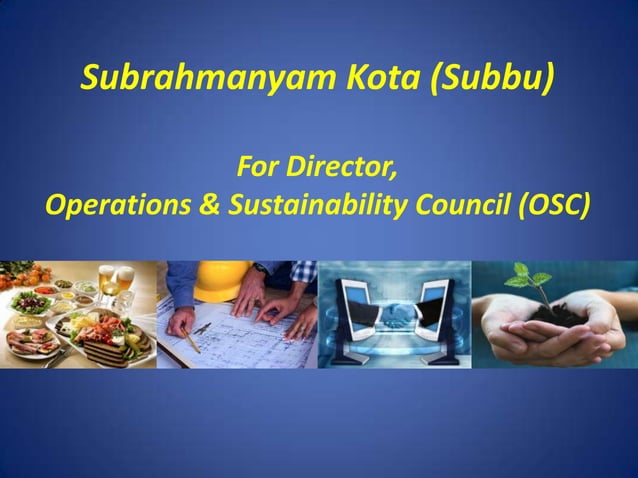 Subbu for OSC director | PPT