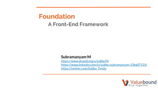 Foundation Front-End Framework Overview | PPTX