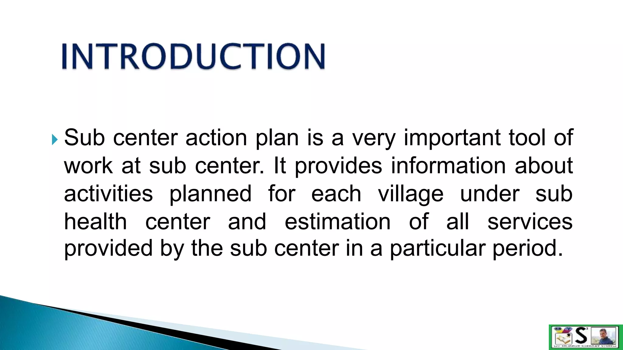 Sub centre action plan in english | PPTX