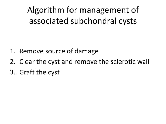 Subchondral cysts | PPT | Free Download