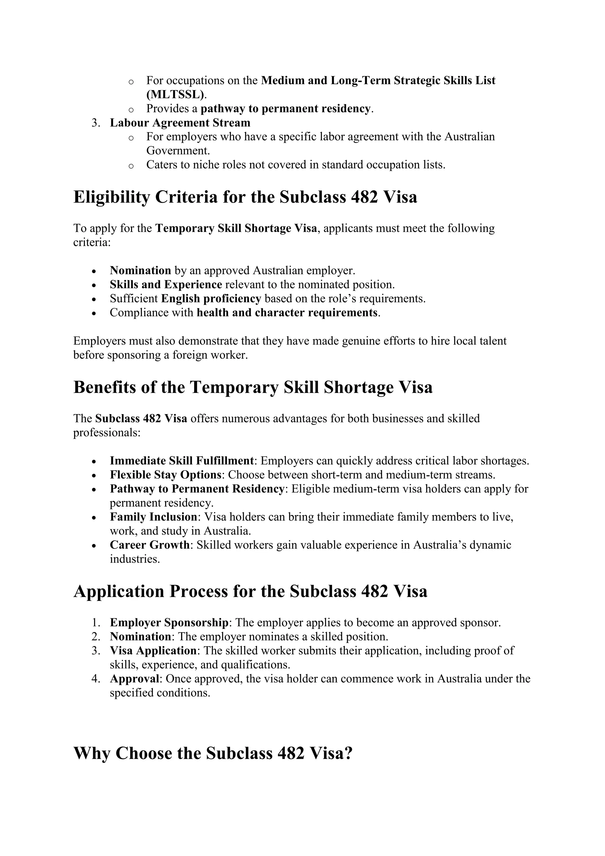 A Comprehensive Guide to the Subclass 482 Visa and Temporary Skill ...
