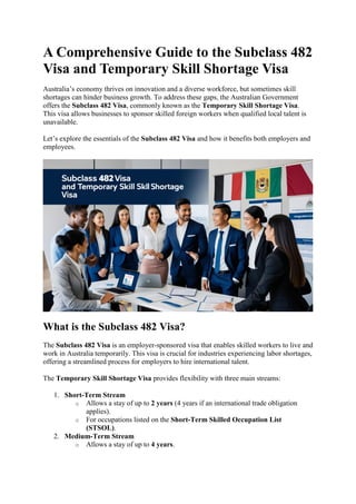 A Comprehensive Guide to the Subclass 482 Visa and Temporary Skill ...