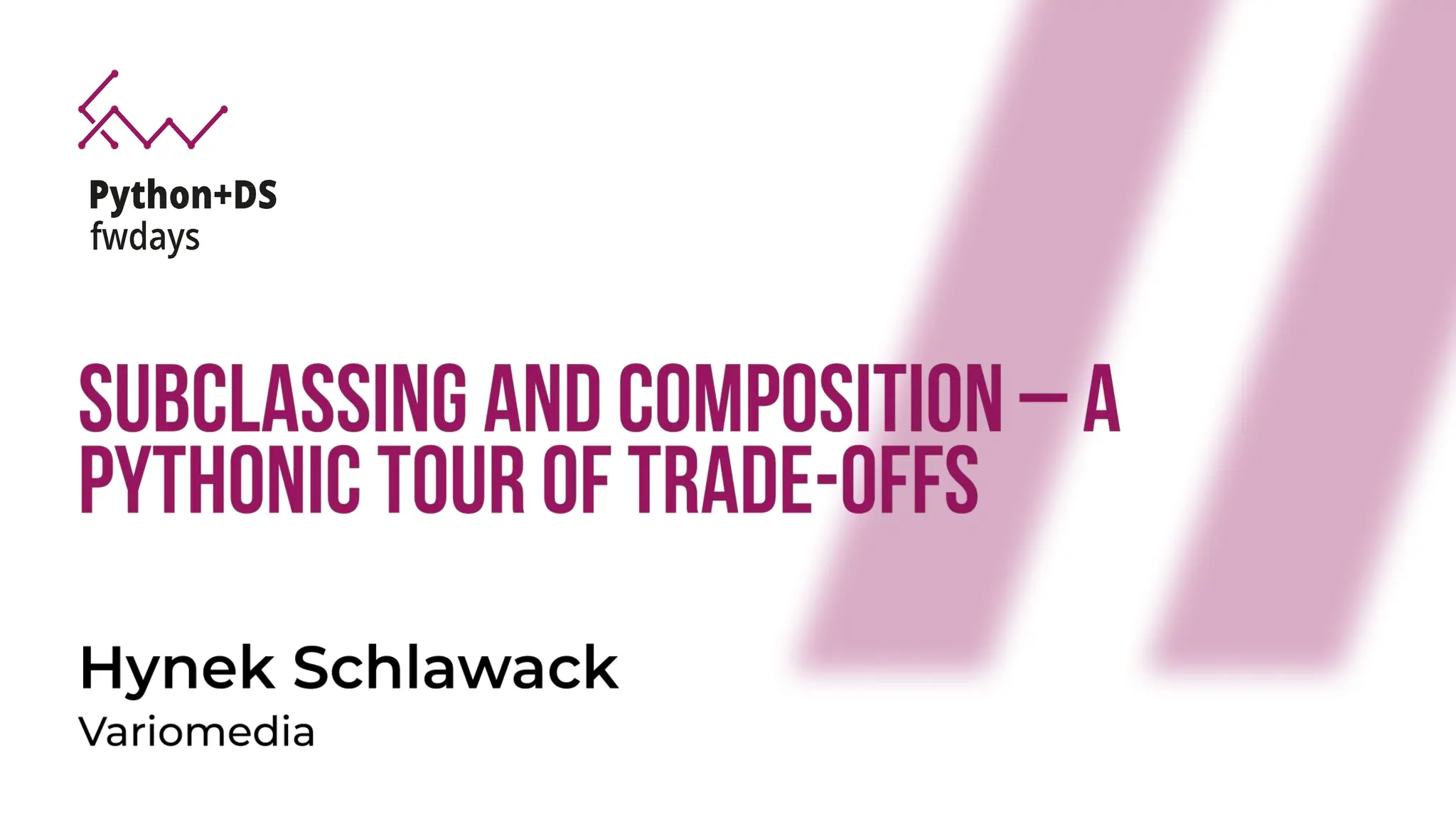 "Subclassing and Composition – A Pythonic Tour of Trade-Offs", Hynek Schlawack | PPT