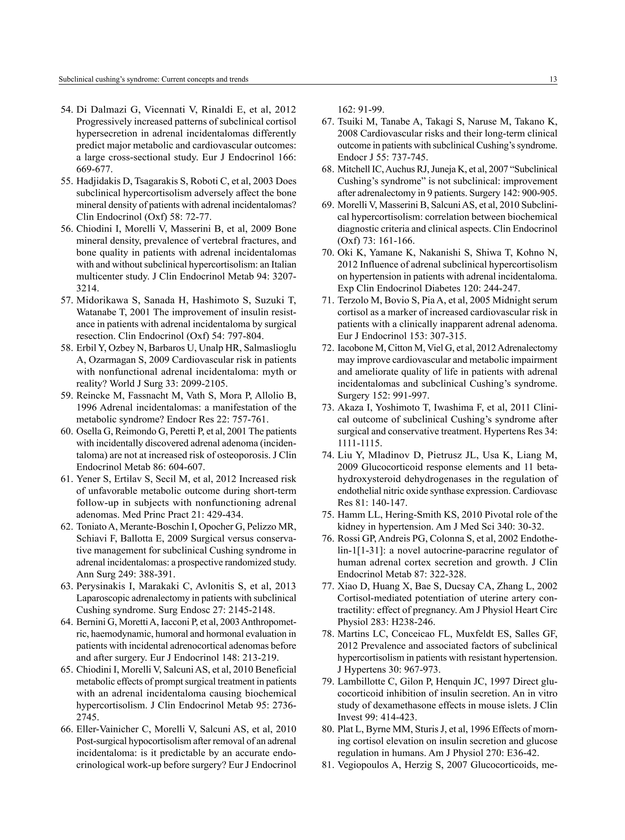 Subclinical cushing’s syndrome | Γιώργος Ζωγραφος – Ιατρός Χειρουργός | PDF