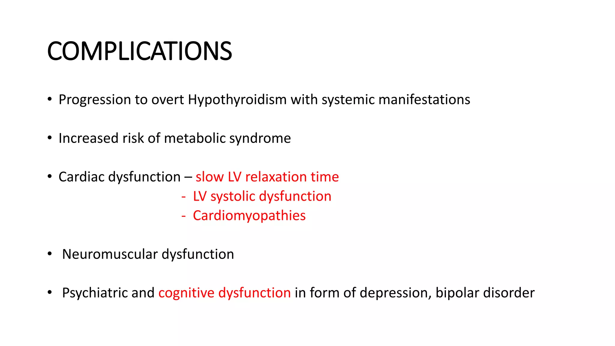SUBCLINICAL HYPOTHYROIDISM | PPTX