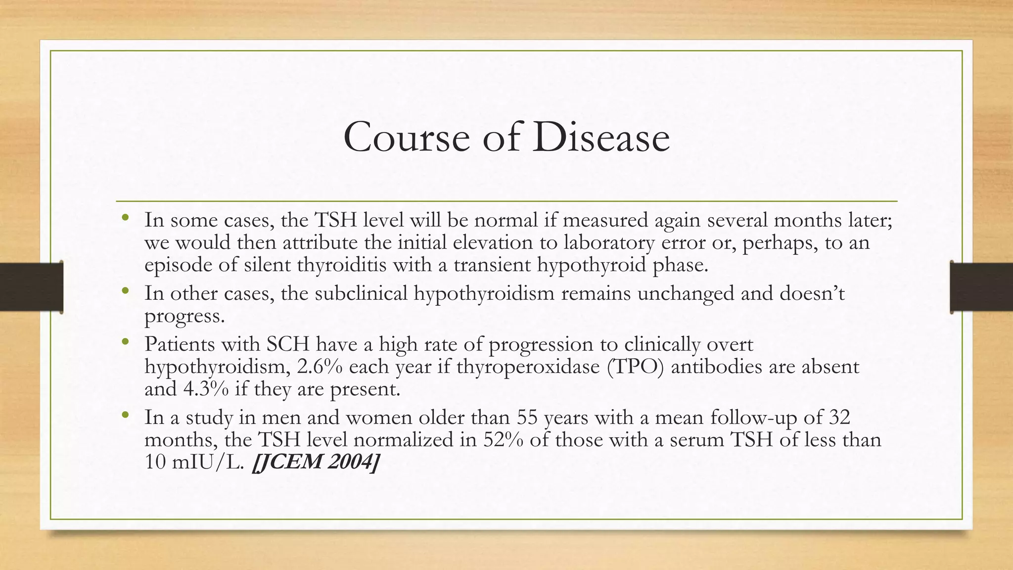 Subclinical hypothyroidism | PPTX | Thyroid Disorders | Endocrine and ...