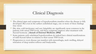 Subclinical hypothyroidism | PPTX | Thyroid Disorders | Endocrine and ...