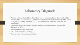 Subclinical hypothyroidism | PPTX