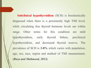 Subclinical hypothyroidism in patients with recurrent early miscarriage ...