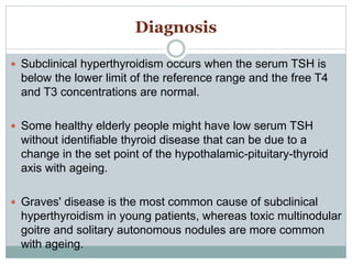 Sub clinical thyroid dysfunction | PPTX