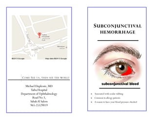 Subconjunctival Hemorrhage Diagram