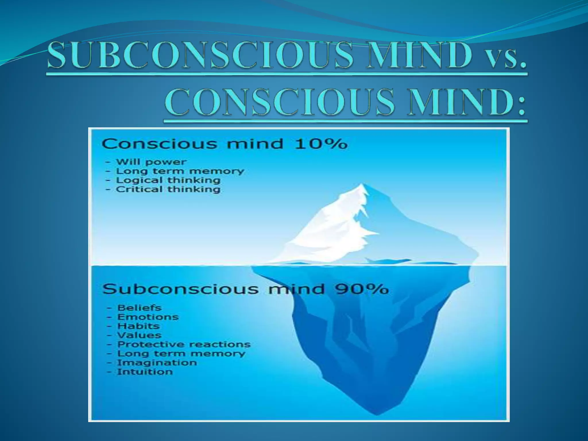 Subconscious vs conscious | PPTX