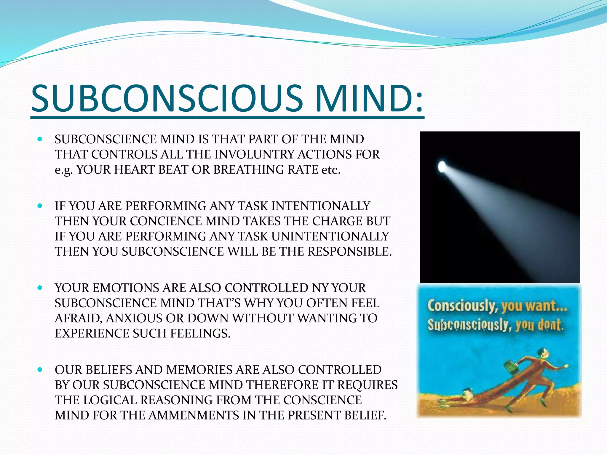 Subconscious vs conscious | PPTX