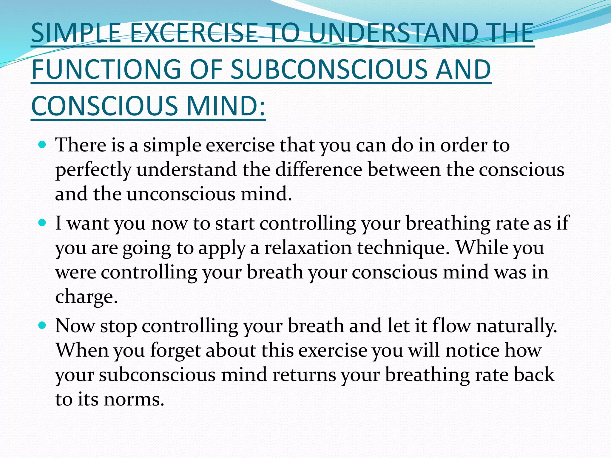 Subconscious vs conscious | PPTX