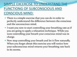 Subconscious vs conscious | PPTX