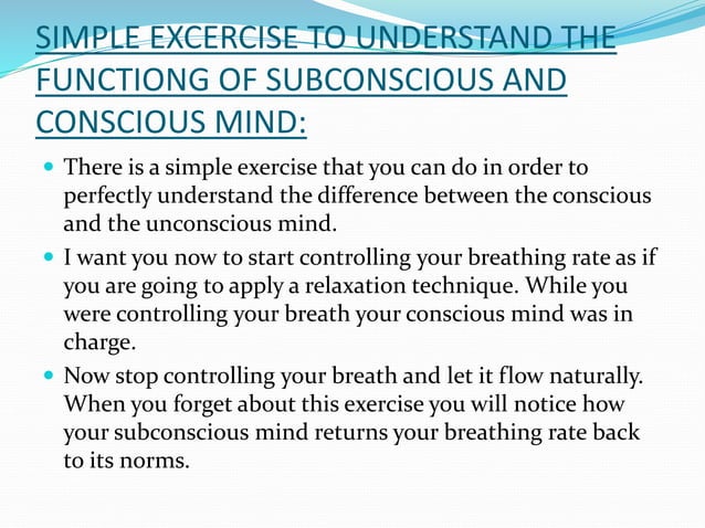 Subconscious vs conscious | PPTX