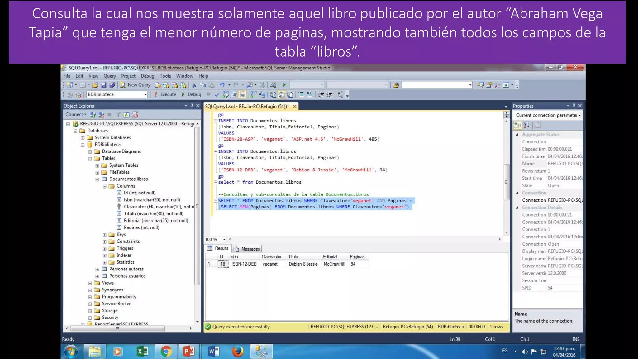 Subconsultas y consultas multitabla en bases de datos sql server | PPT