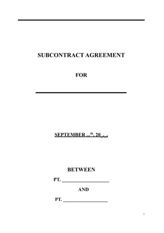 Subcontract Agreement Konstruksi- CLEAN DRAFT.doc
