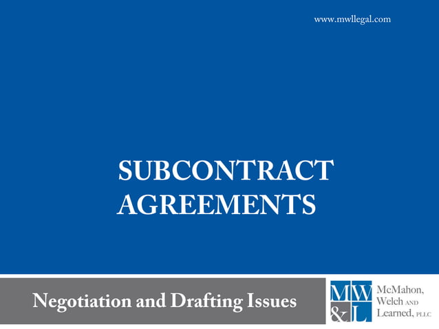 Subcontract Agreements | PDF