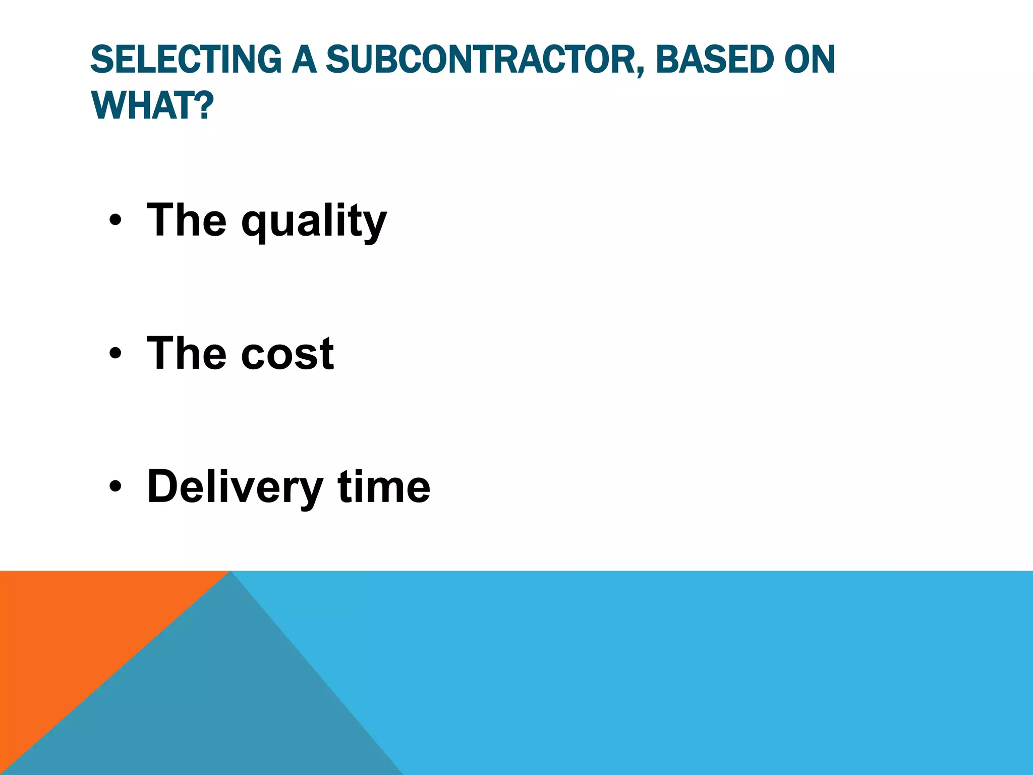 Subcontracting | PPTX