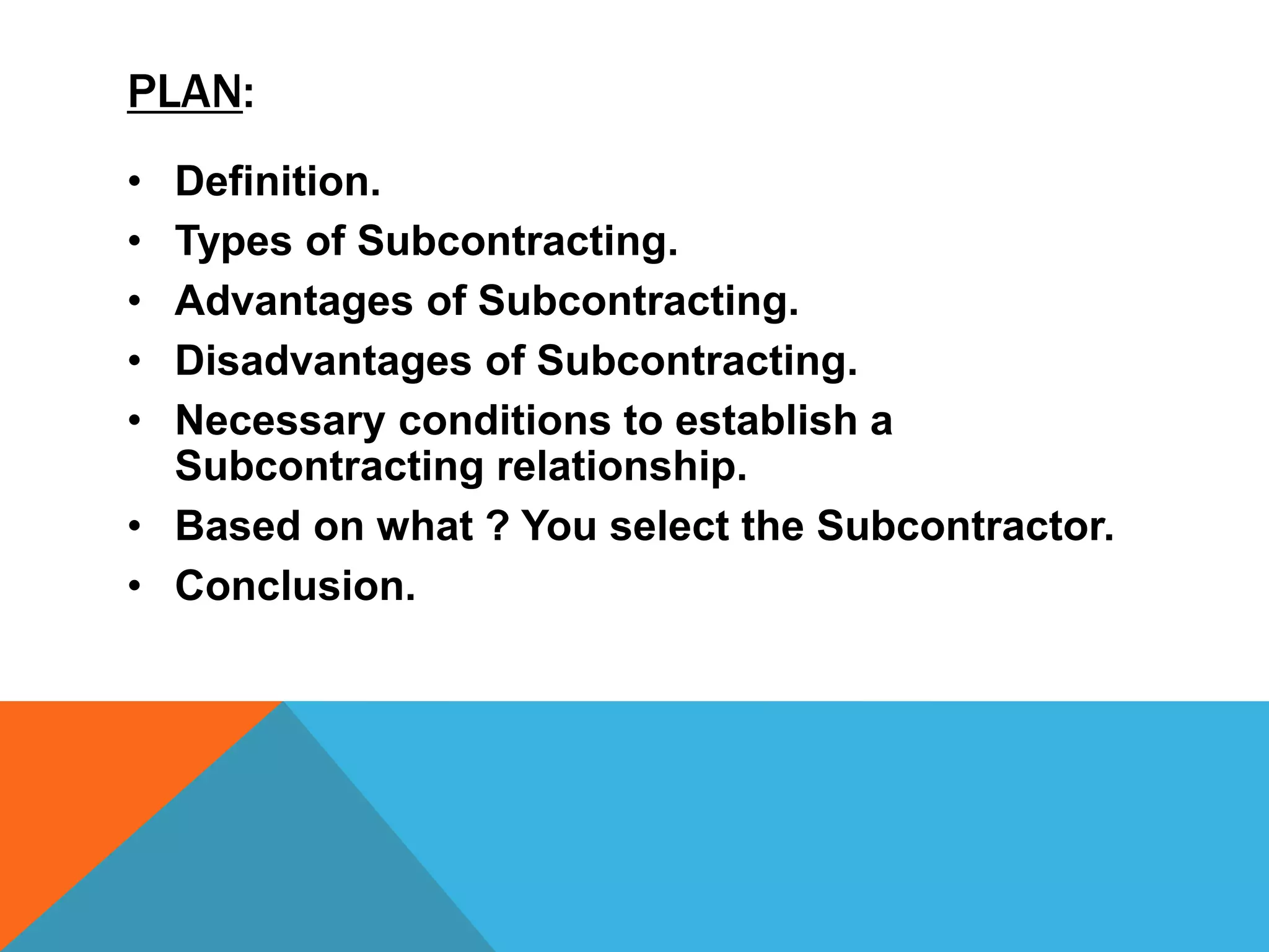 Subcontracting | PPTX