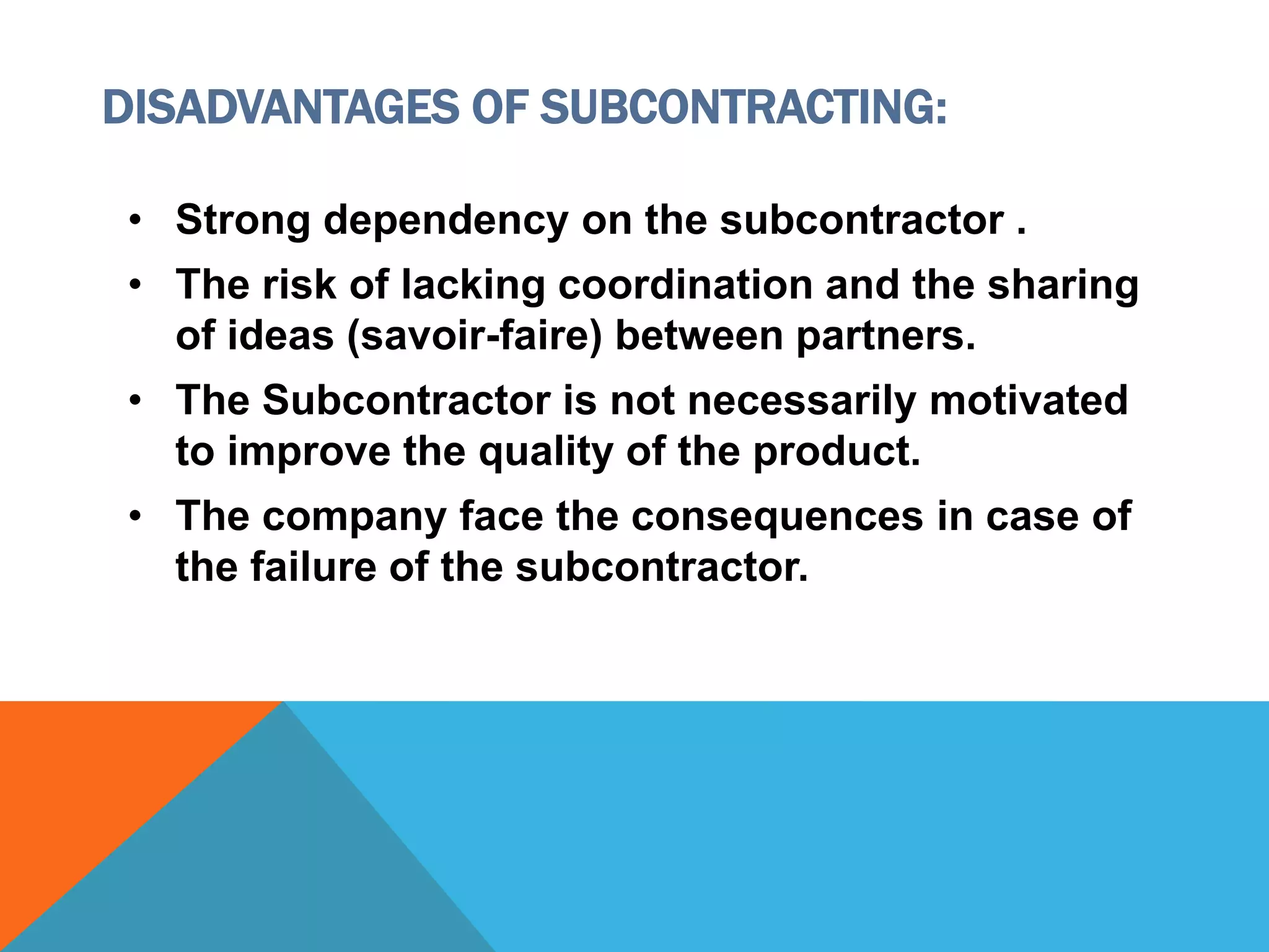 Subcontracting | PPTX