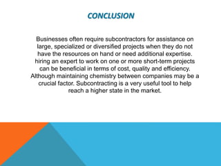 Subcontracting | PPTX