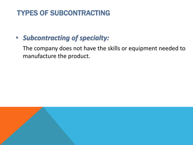 Subcontracting | PPTX