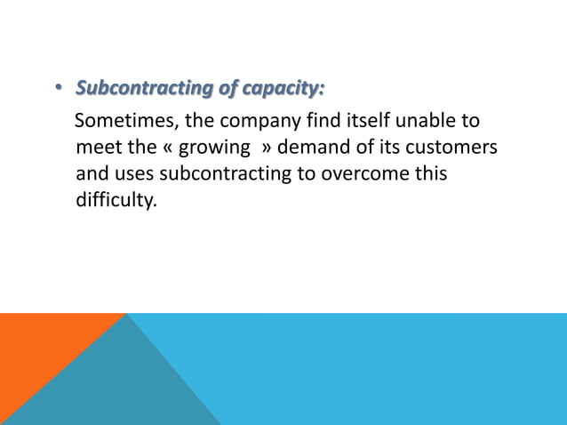 Subcontracting | PPTX