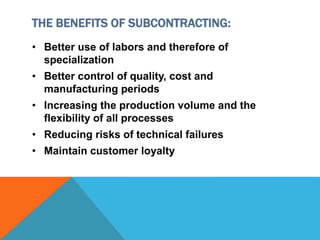 Subcontracting | PPTX