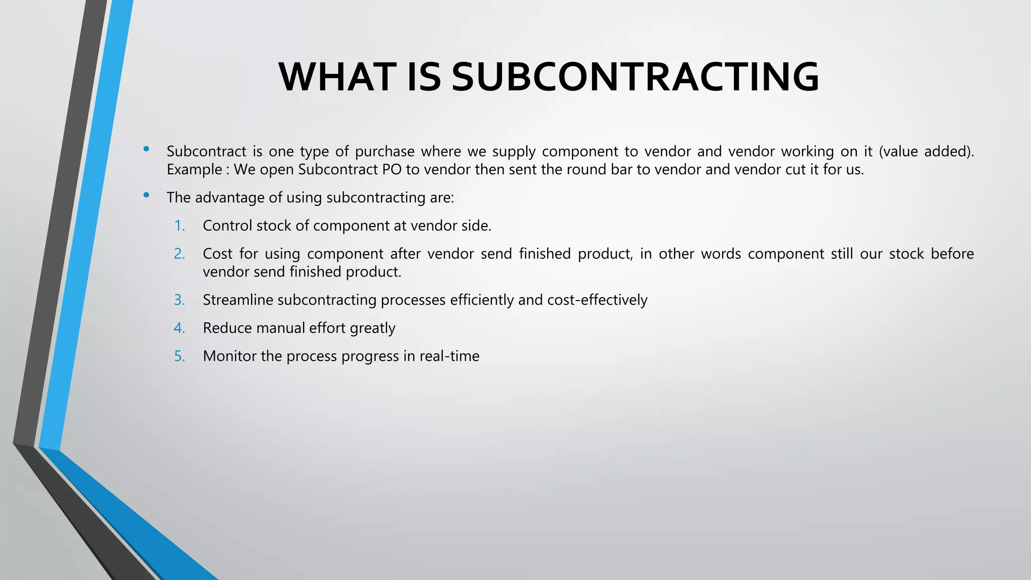 Subcontracting | PDF