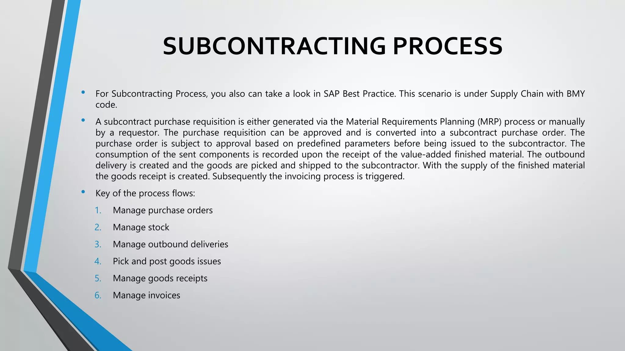 Subcontracting | PDF