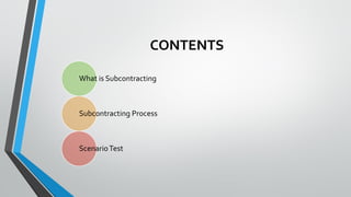Subcontracting | PDF