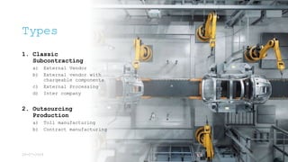 Subcontracting/Job work/ Contract manufacturing in SAP | PPTX