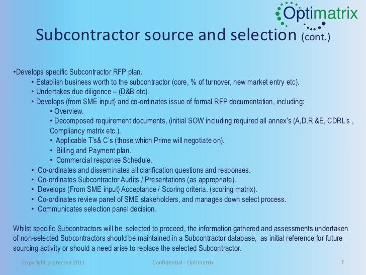 Subcontractor Management Guidlines