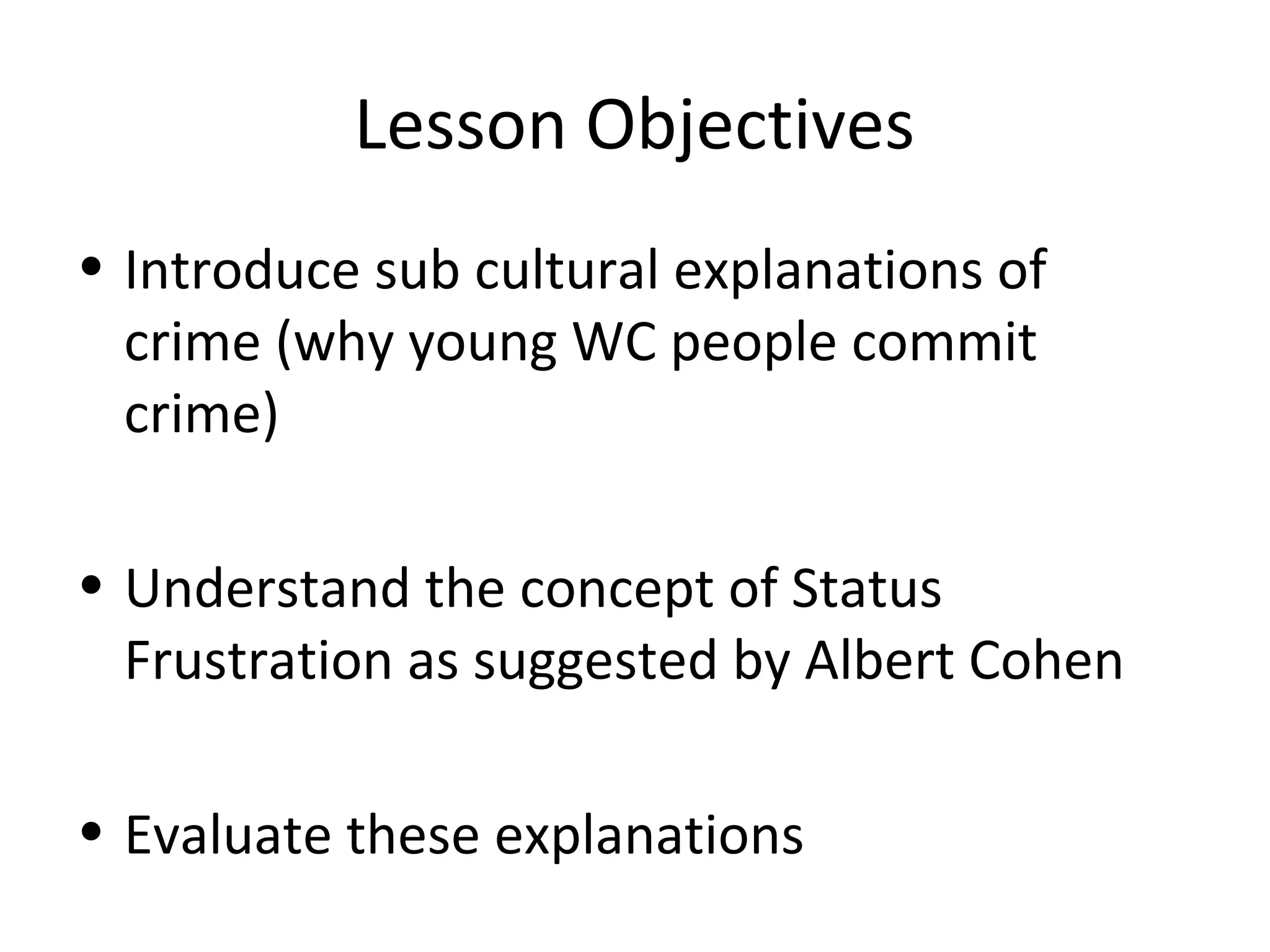 Subcultural strain theorists l1 | PPT
