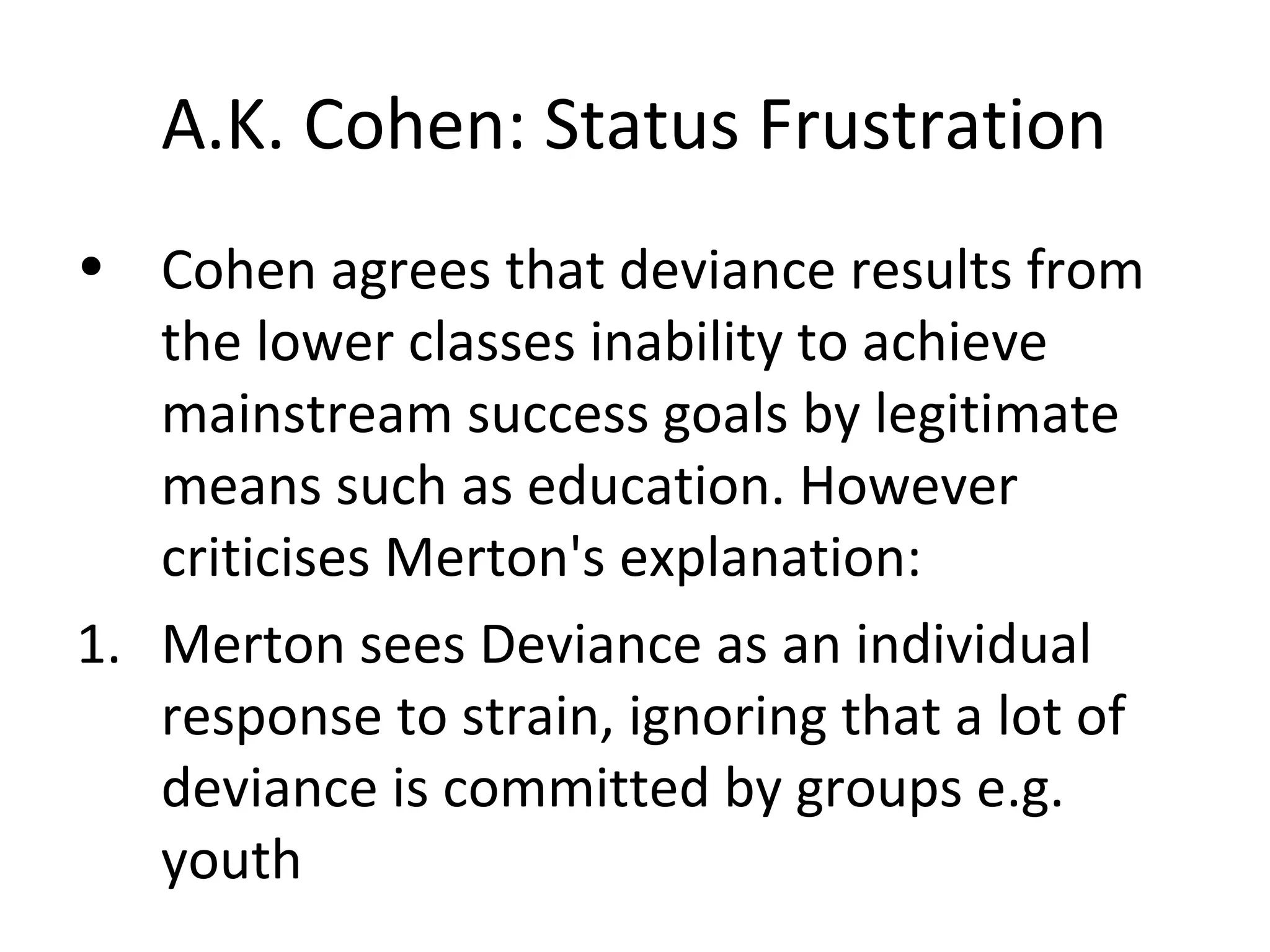 Subcultural strain theorists l1 | PPT