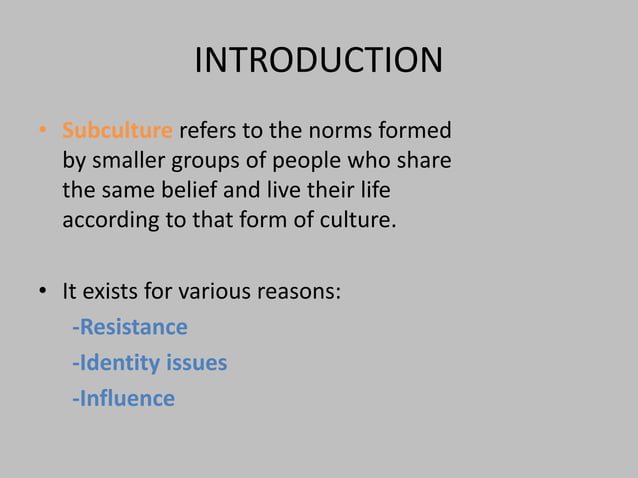 Rock Subculture | PPTX