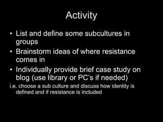 subcultures 2 | PPT