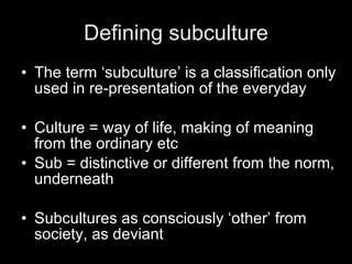 sub cultures | PPT