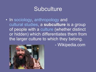 Subcultures | PPT