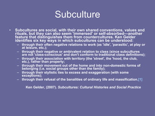 Subcultures | PPT