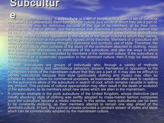 Subcultures | PPT