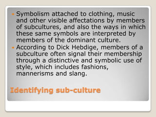 Subcultures | PPTX