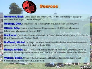 Subcultures in The Classroom: Informing ELT, engaging students! | PPT