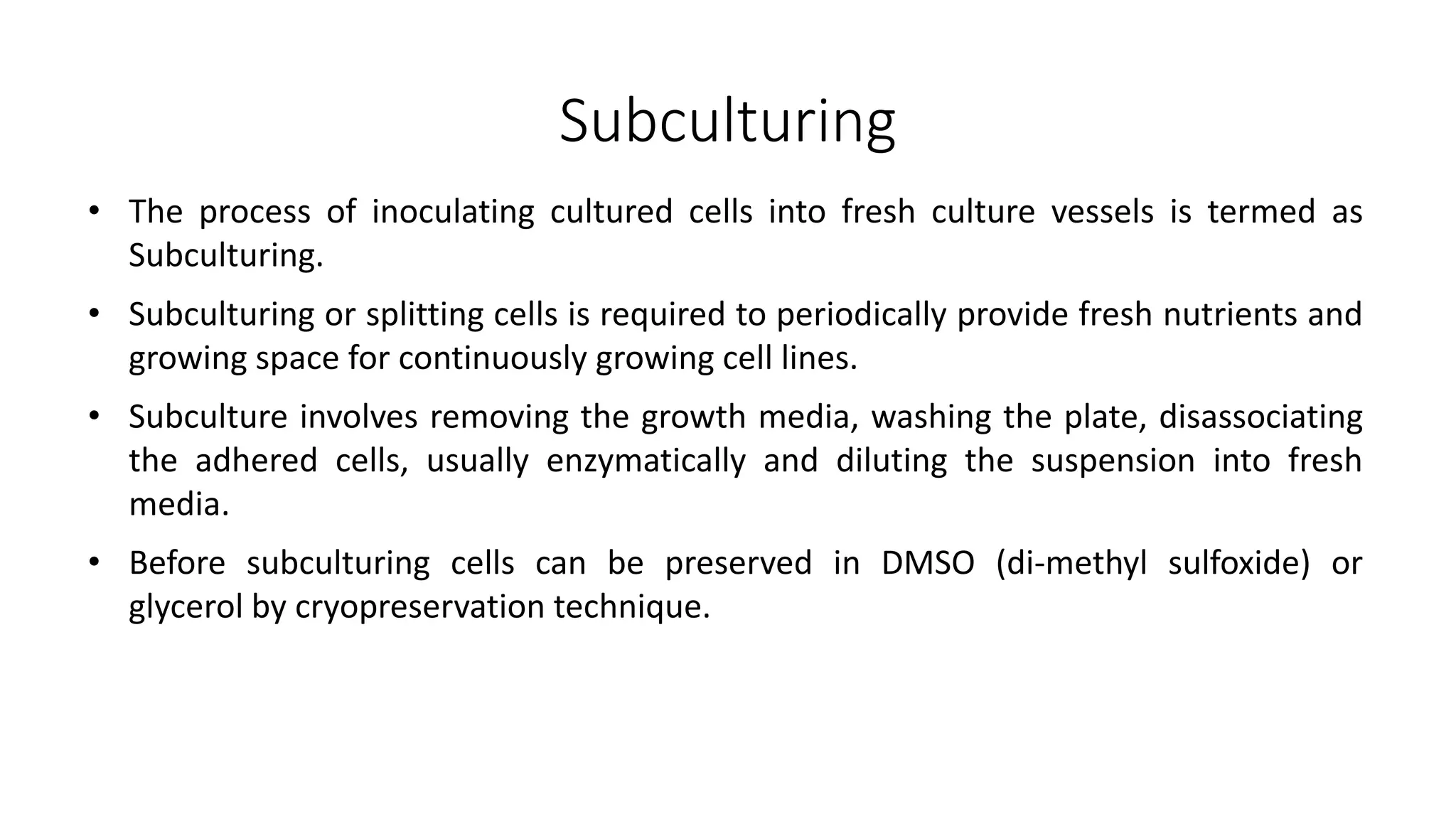 Subculturing | PPTX