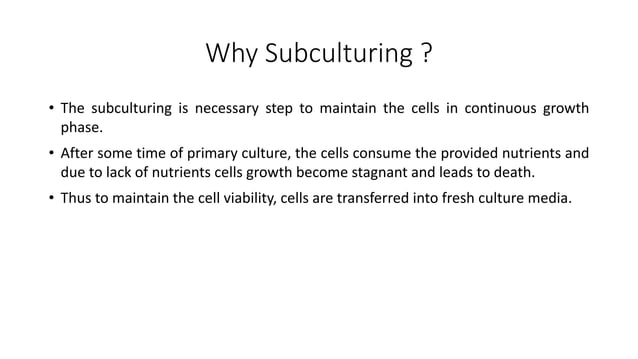 Subculturing | PPTX