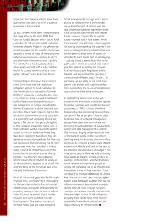 Sub custodian Risk Monitoring: analysing shifts in the industy practise ...