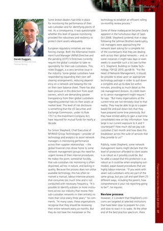 Sub custodian Risk Monitoring: analysing shifts in the industy practise ...