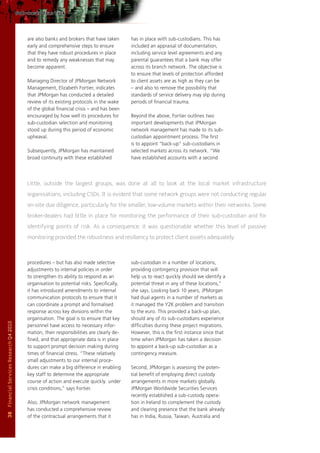 Sub custodian Risk Monitoring: analysing shifts in the industy practise ...